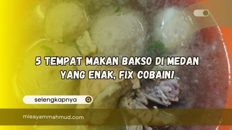 5 Tempat Makan Bakso di Medan yang Enak, Fix Cobain!