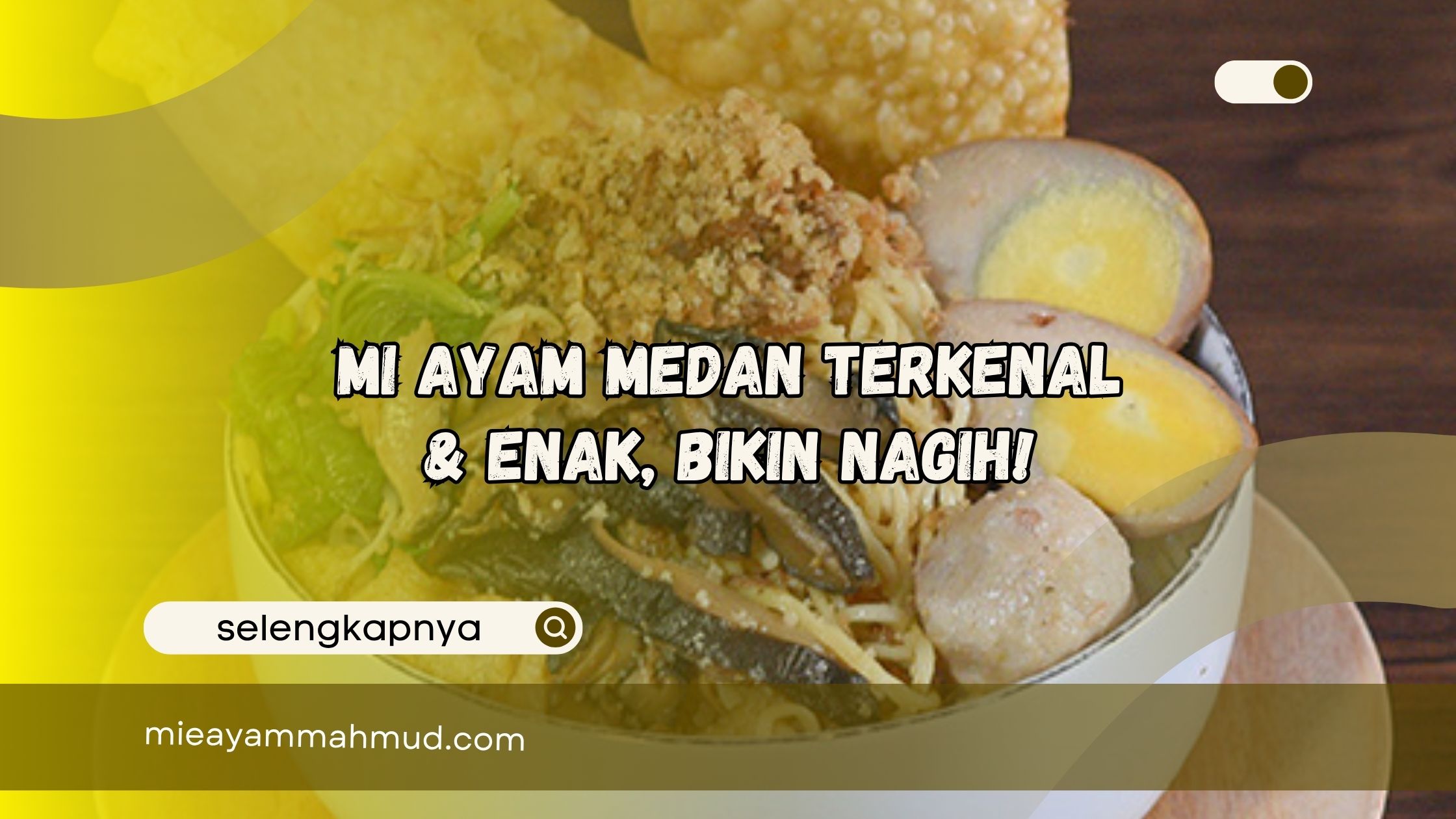 Mi Ayam Medan Terkenal & Enak, Bikin Nagih!