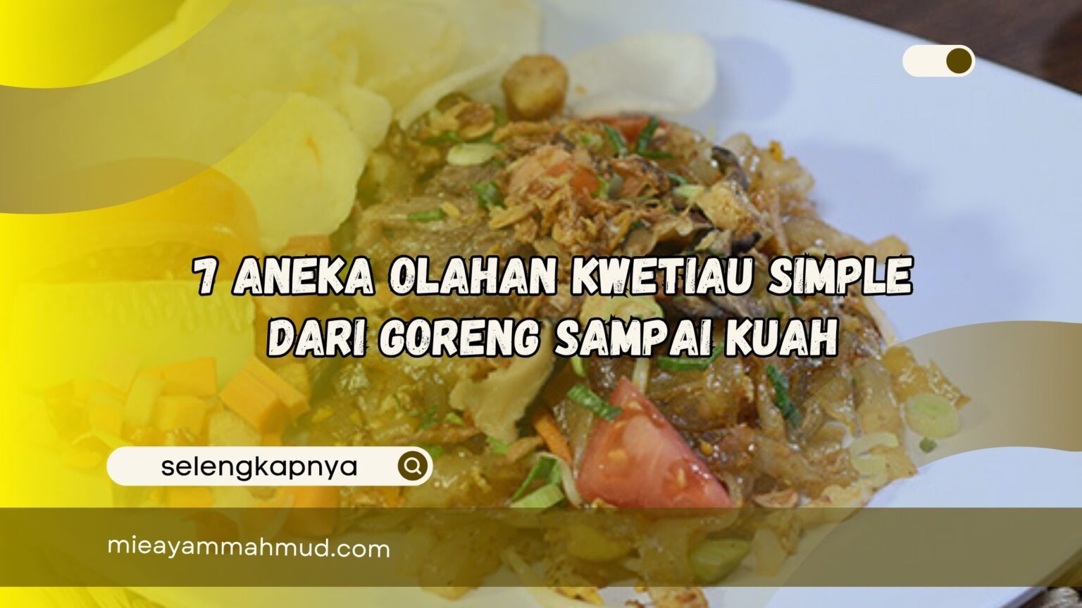 7 Aneka Olahan Kwetiau Simple dari Goreng sampai Kuah